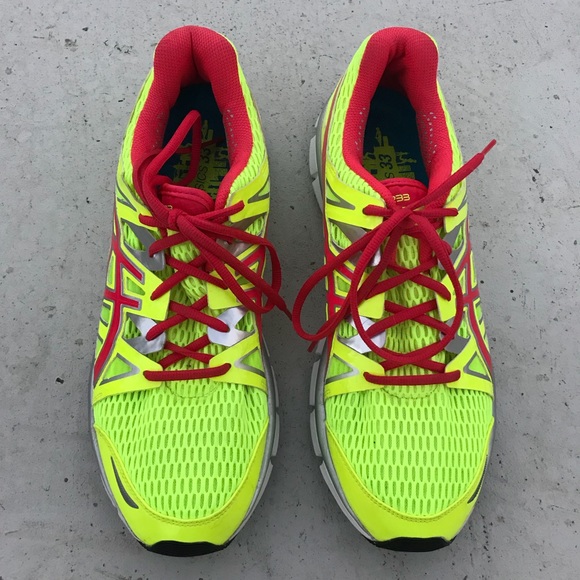 Asics | Shoes | Asics Jell Blur Neon Yellow Running Shoes Sneakers ...